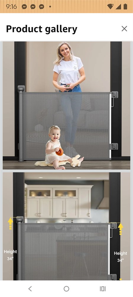 Great Finds Online Auctions - New Mesh Retractable Safety Gate Indoor ...