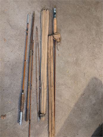 Great Finds Online Auctions - Vintage Fishing Rods: Antique Split ...