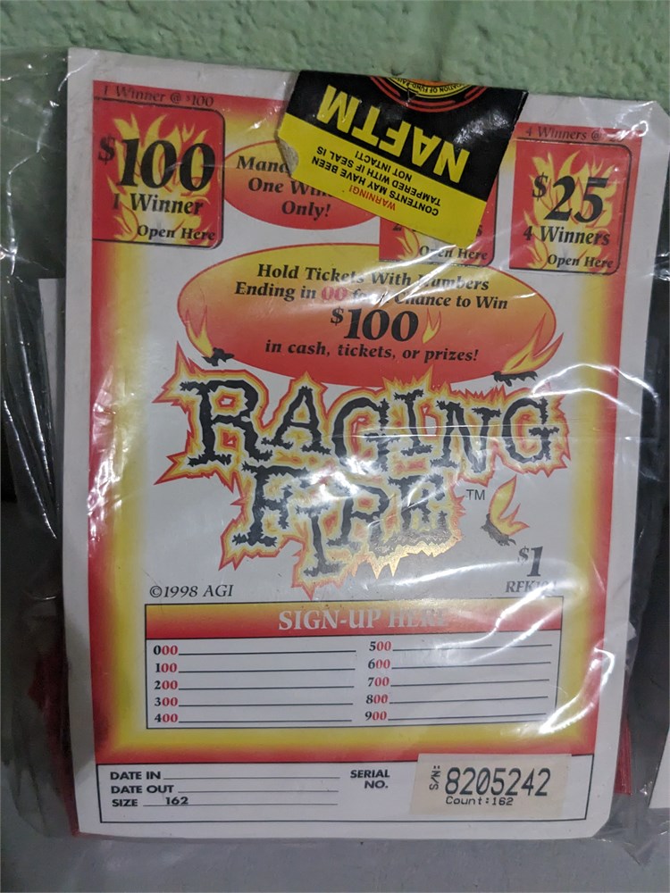 Great Finds Online Auctions - 2 New Raging Fire Instant Pull Tab ...
