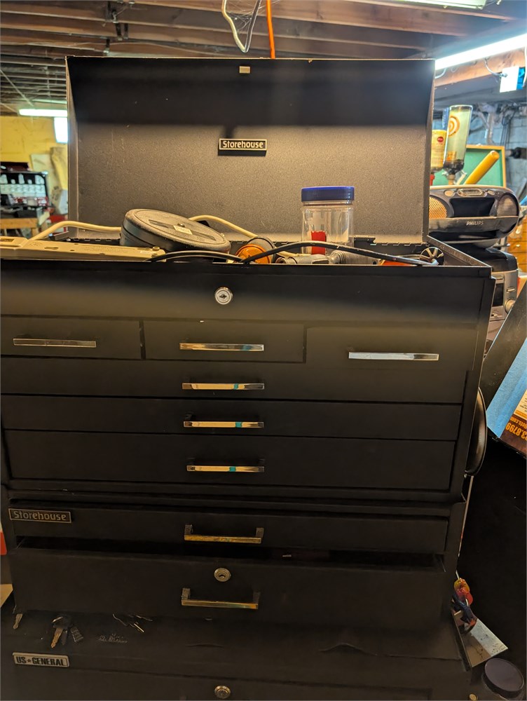 Great Finds Online Auctions - Storehouse branded top tool chest stacked ...