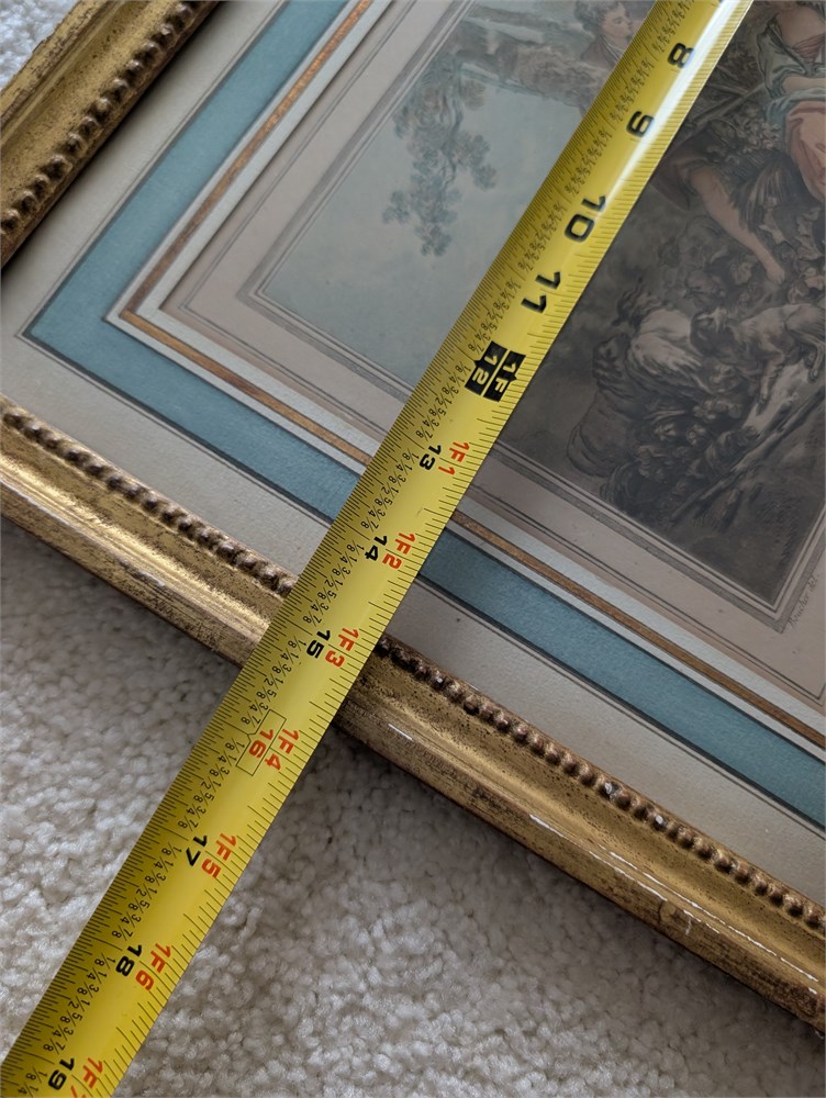 Great Finds Online Auctions - 18th-Century Pastoral Crayon-Manner Print