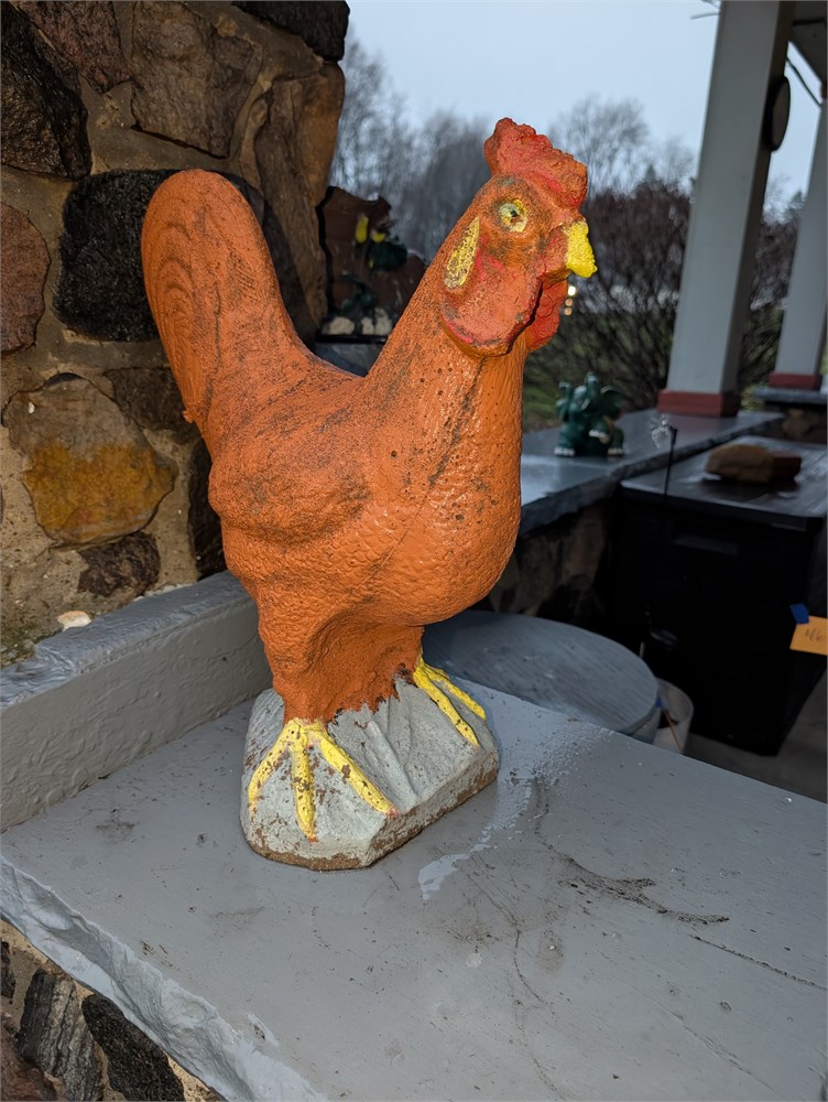 Great Finds Online Auctions - Concrete Rooster Statue