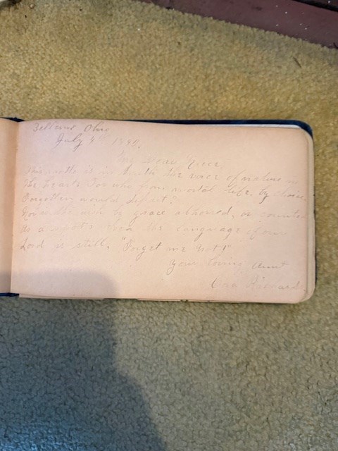 Great Finds Online Auctions - Vintage Blue Velvet Autograph Book