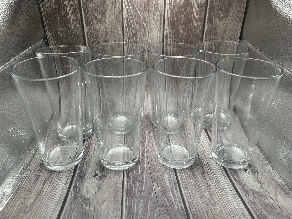 Great Finds Online Auctions - Vintage-Style Conical Beer Pint Glasses ...
