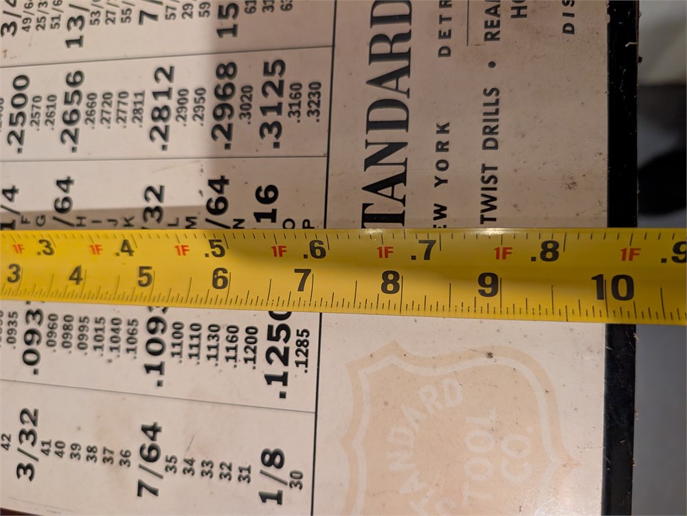Great Finds Online Auctions - Vintage Standard Tool Co. Metal Shop Sign