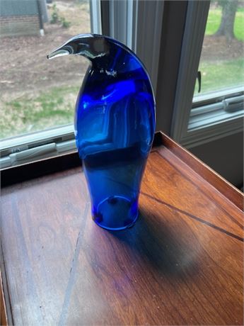 Great Finds Online Auctions - Blenko Cobalt Blue Glass Penguin Figurine