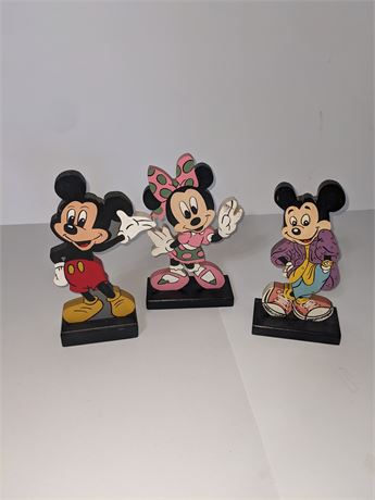 Great Finds Online Auctions - 3 Vintage Disney Wood Stand Up Characters