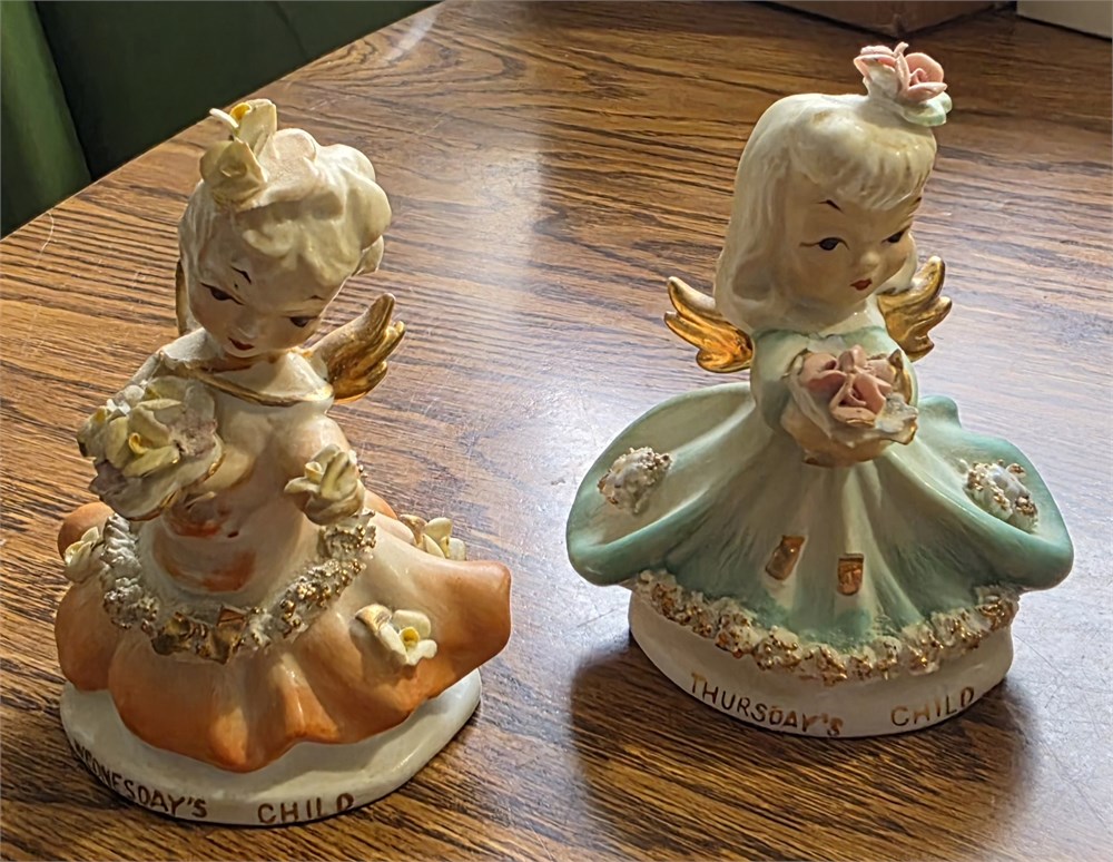 Great Finds Online Auctions - Lefton "Day of the Week" Angel" Wednesday ...