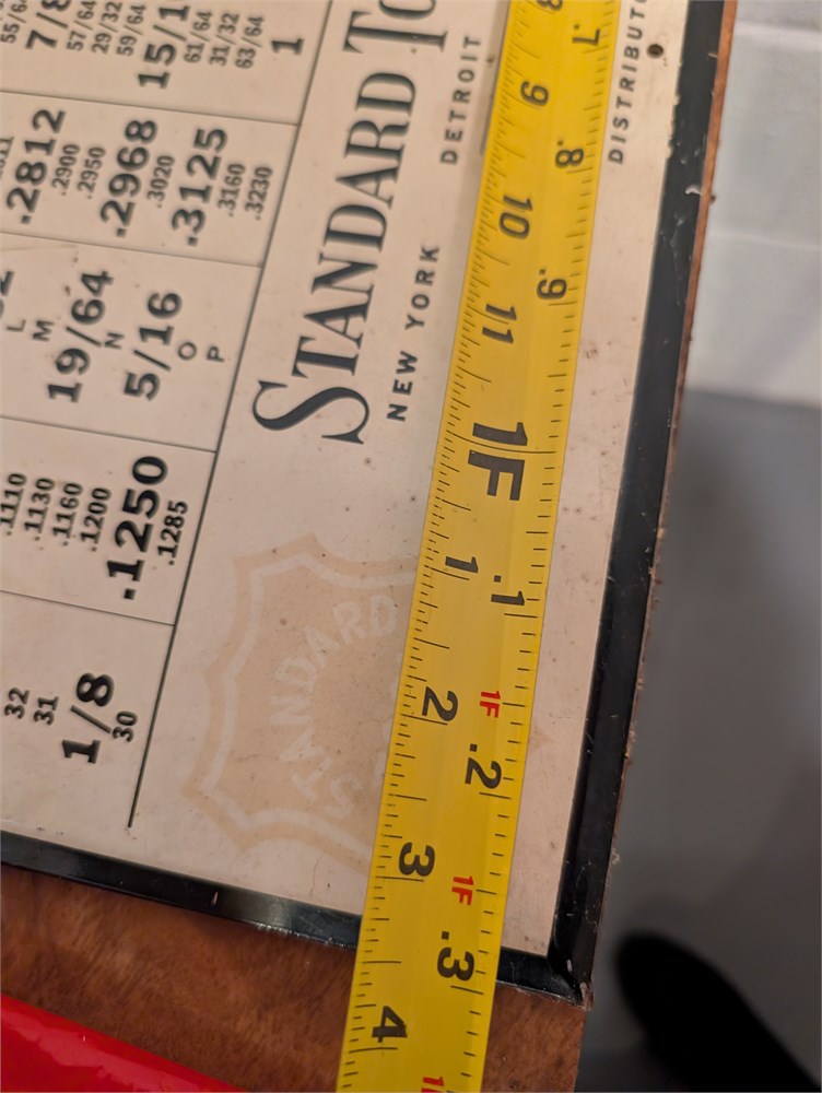 Great Finds Online Auctions - Vintage Standard Tool Co. Metal Shop Sign