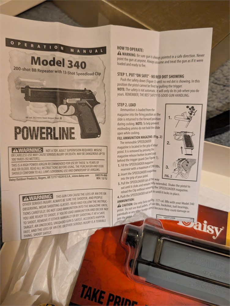 Great Finds Online Auctions - Daisy Powerline 340 BB Air Gun Pistol