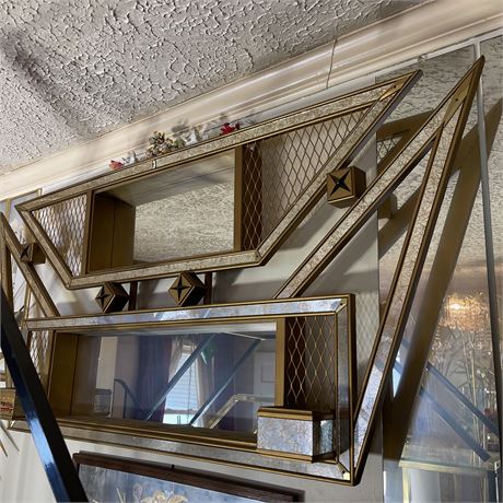 Great Finds Online Auctions - MCM Large Atomic Shadow Box Hanging Mirror