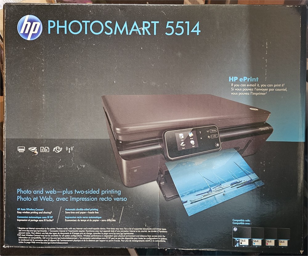 Great Finds Online Auctions - HP Photosmart 5514 Printer