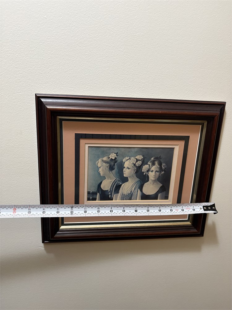 Great Finds Online Auctions - Framed Pat Bannister Print – Three Girls ...