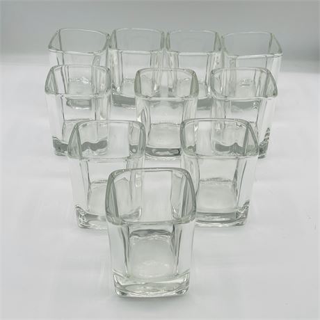 Great Finds Online Auctions - Vintage Thick Glass Square Juice Rocks ...