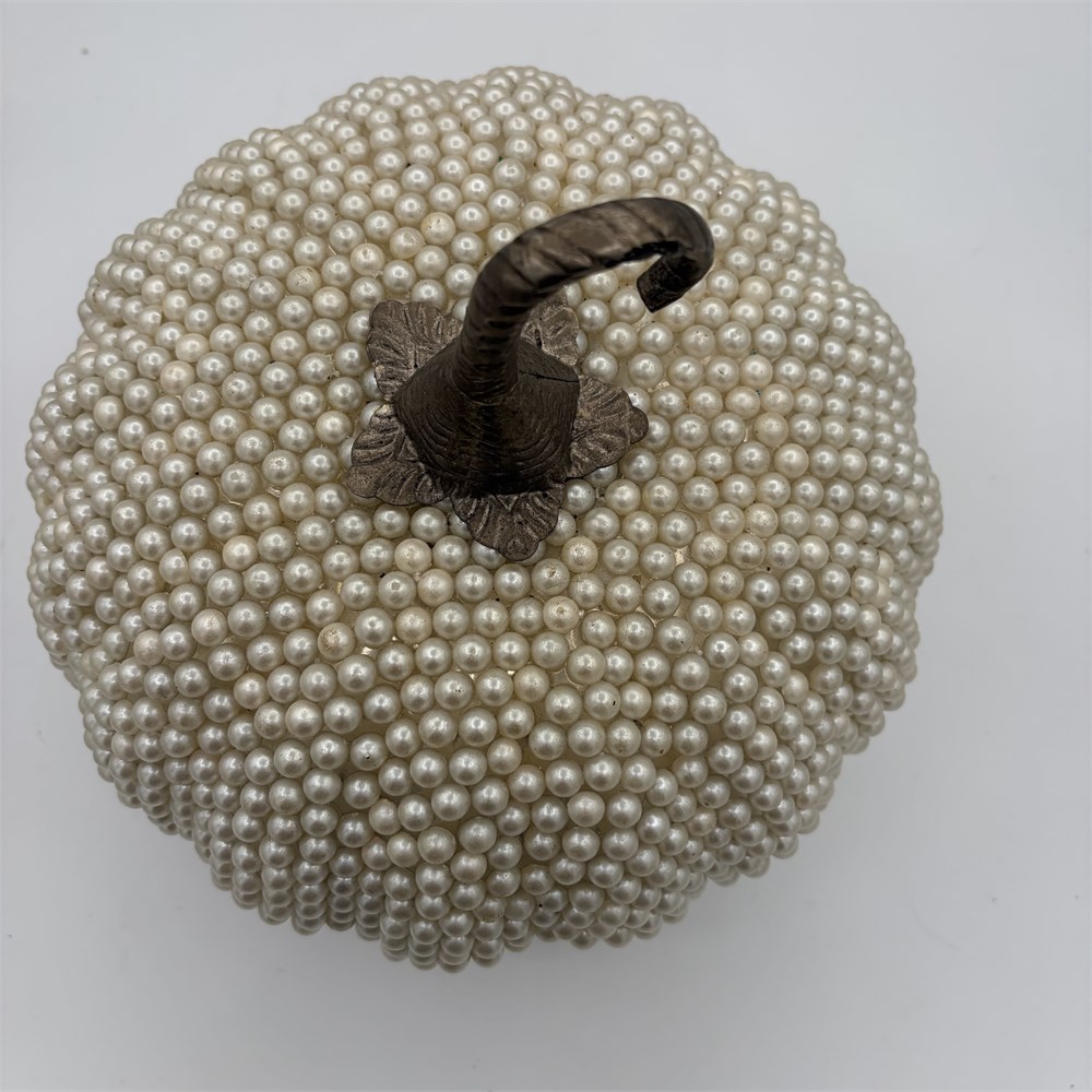 Great Finds Online Auctions - Mercury Glass Pumpkin With Pearl-Look ...