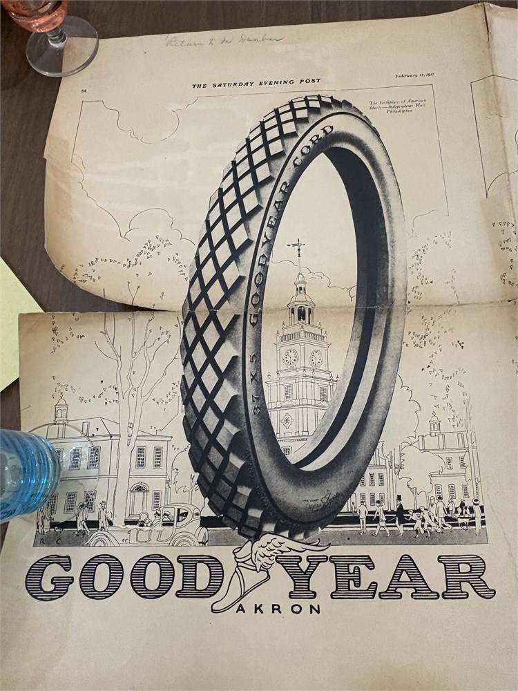 Great Finds Online Auctions - Vintage advertisement for Goodyear Cord ...