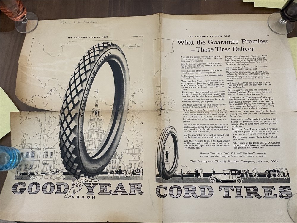 Great Finds Online Auctions - Vintage advertisement for Goodyear Cord ...