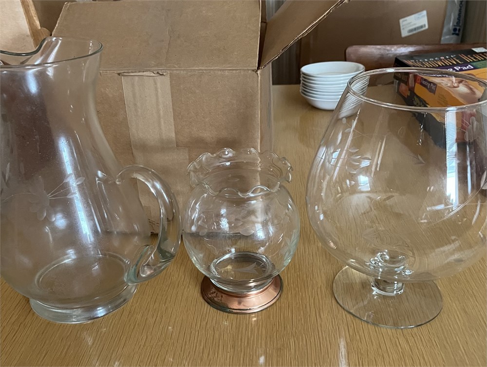 Great Finds Online Auctions - Princess House Crystal Pitcher with Vase ...