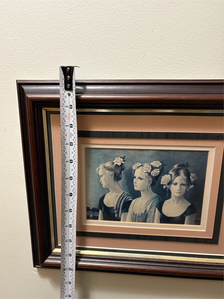 Great Finds Online Auctions - Framed Pat Bannister Print – Three Girls ...