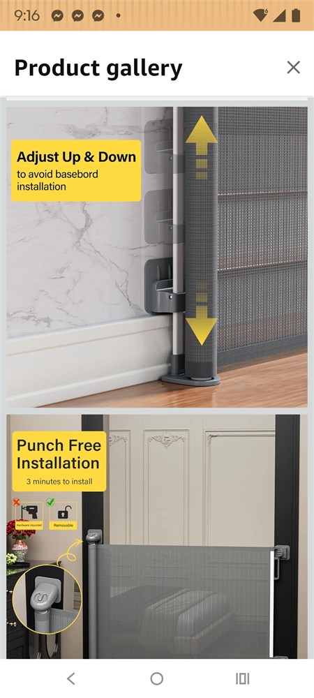 Great Finds Online Auctions - New Mesh Retractable Safety Gate Indoor ...