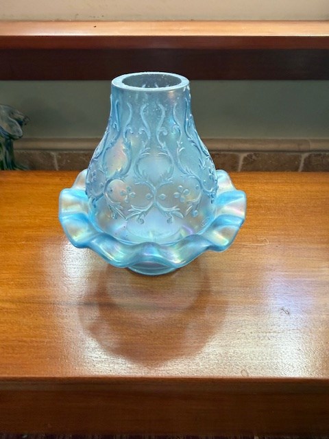 Great Finds Online Auctions - Fenton Ice Blue Iridized Spanish Lace ...