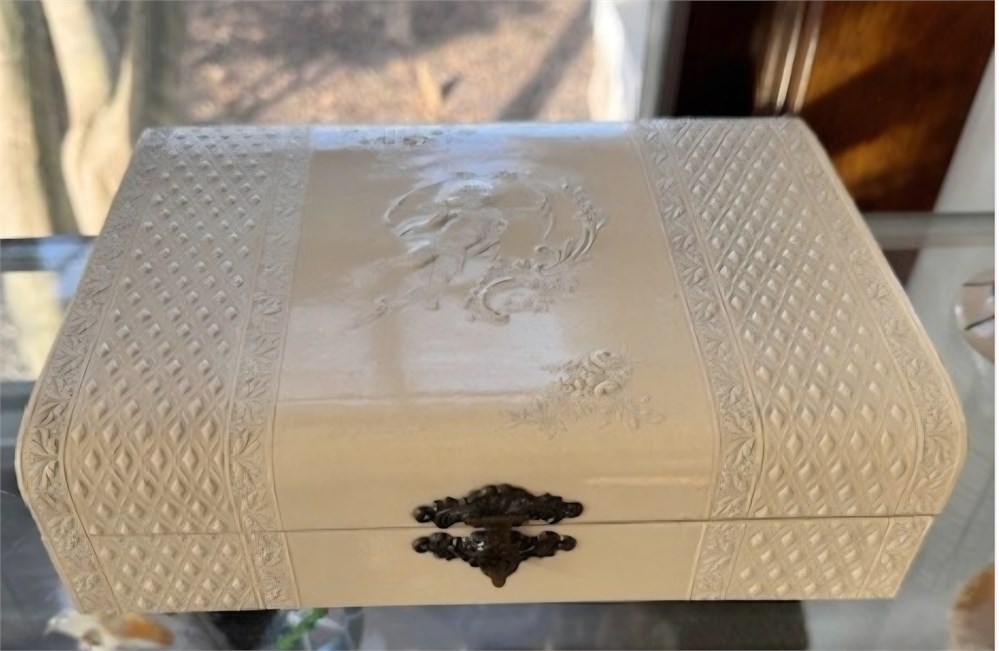 Great Finds Online Auctions - Vintage Embossed Celluloid Jewelry Box