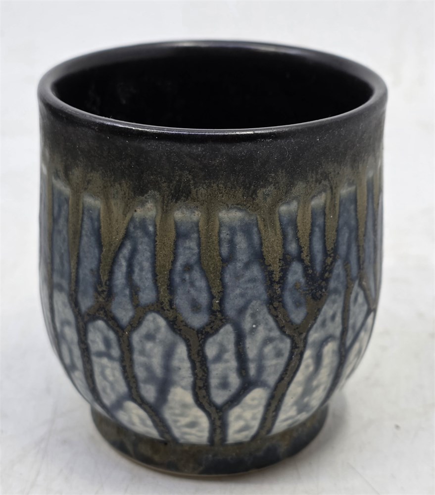 Great Finds Online Auctions - Frank Stofan "Trees" Wood Ash Blue Drip ...