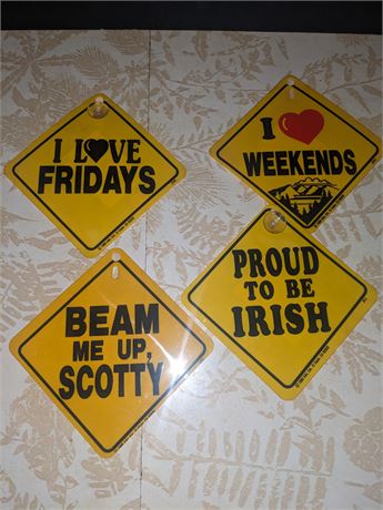 Great Finds Online Auctions - 1986 Car Window Signs