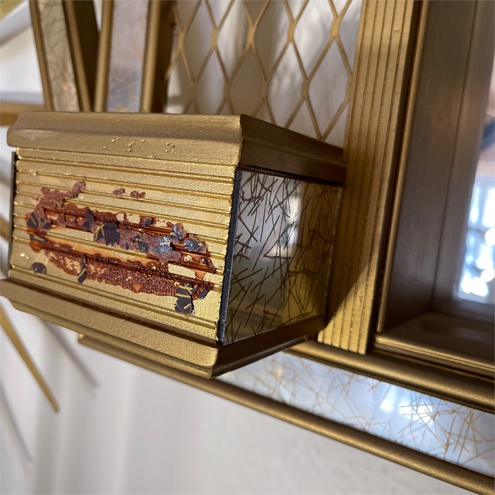 Great Finds Online Auctions - MCM Large Atomic Shadow Box Hanging Mirror