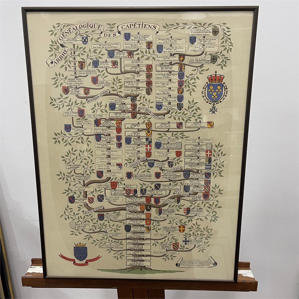 Great Finds Online Auctions - Arbre Généalogique Des Capetiens Capetian ...