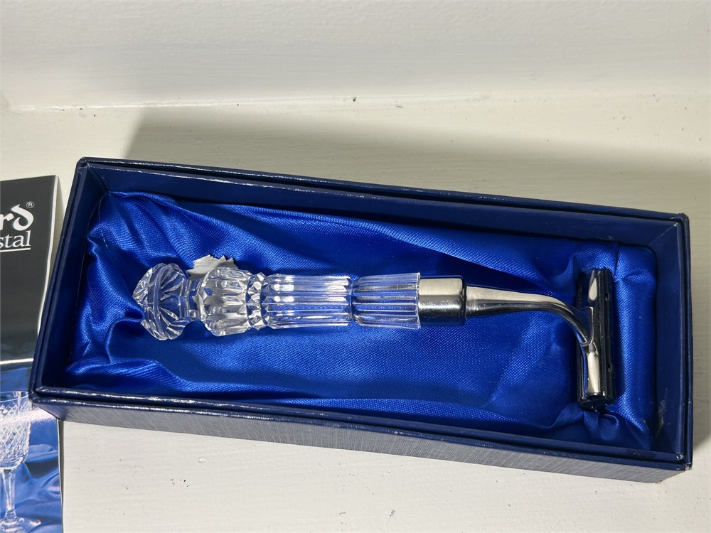 Great Finds Online Auctions - Vintage Waterford Crystal shaving razor