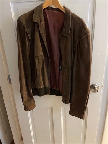 Great Finds Online Auctions - Vintage Echts Leder Brown Leather Bomber ...